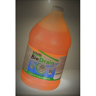 Invade Bio Drain Unclog Liquid, Plumbing Sink Grease Remover, Citrus Scent, 32 Fluid Ounce ...