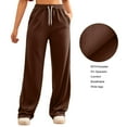 GJSYRH Women's Casual High Waisted Wide Leg Sweatpants with Slant ...