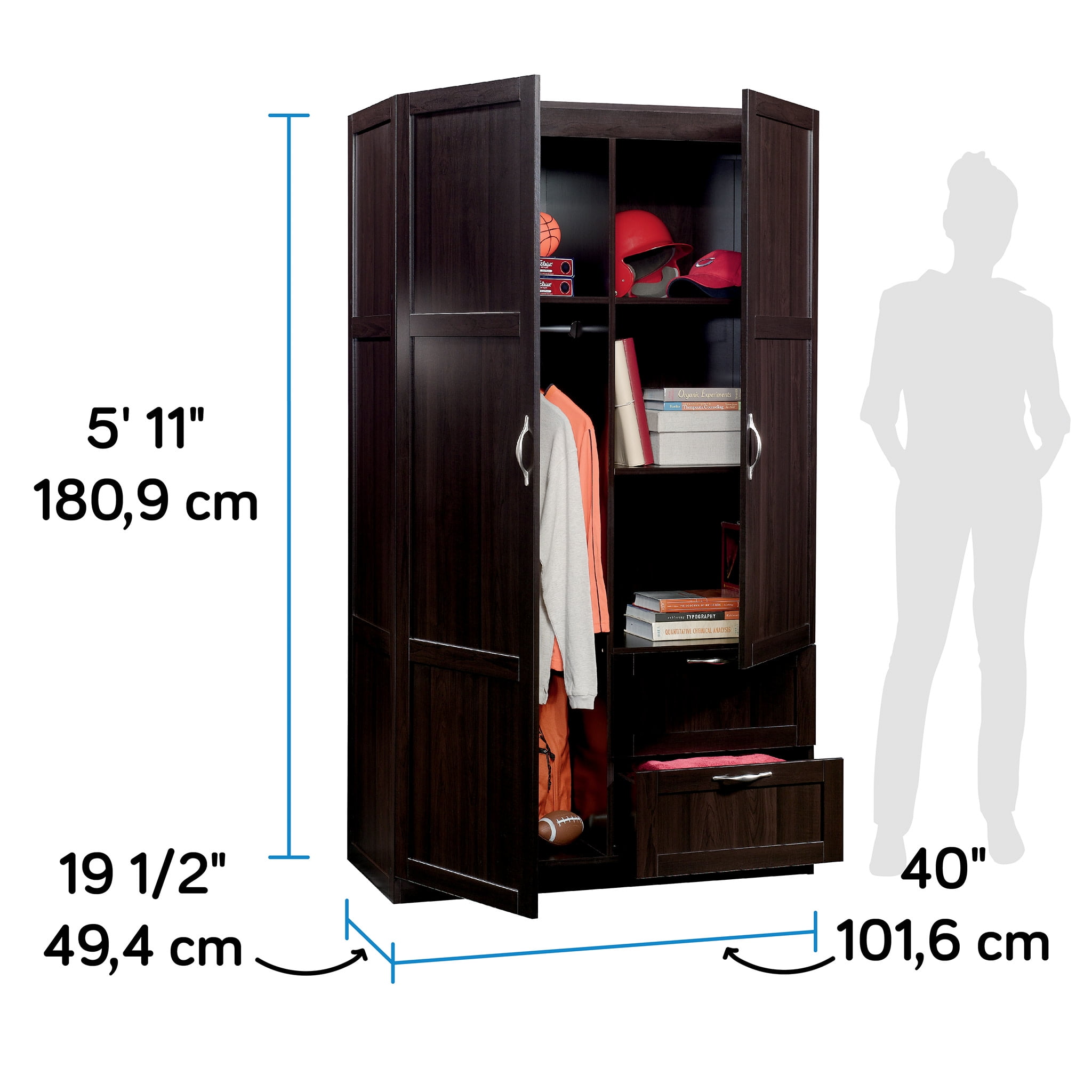 Sauder select cinnamon cherry computer armoire 411614 store