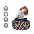 Sugar Skull Storage Toy Bag Chair, All Souls Day Floral Colorful Sugar ...
