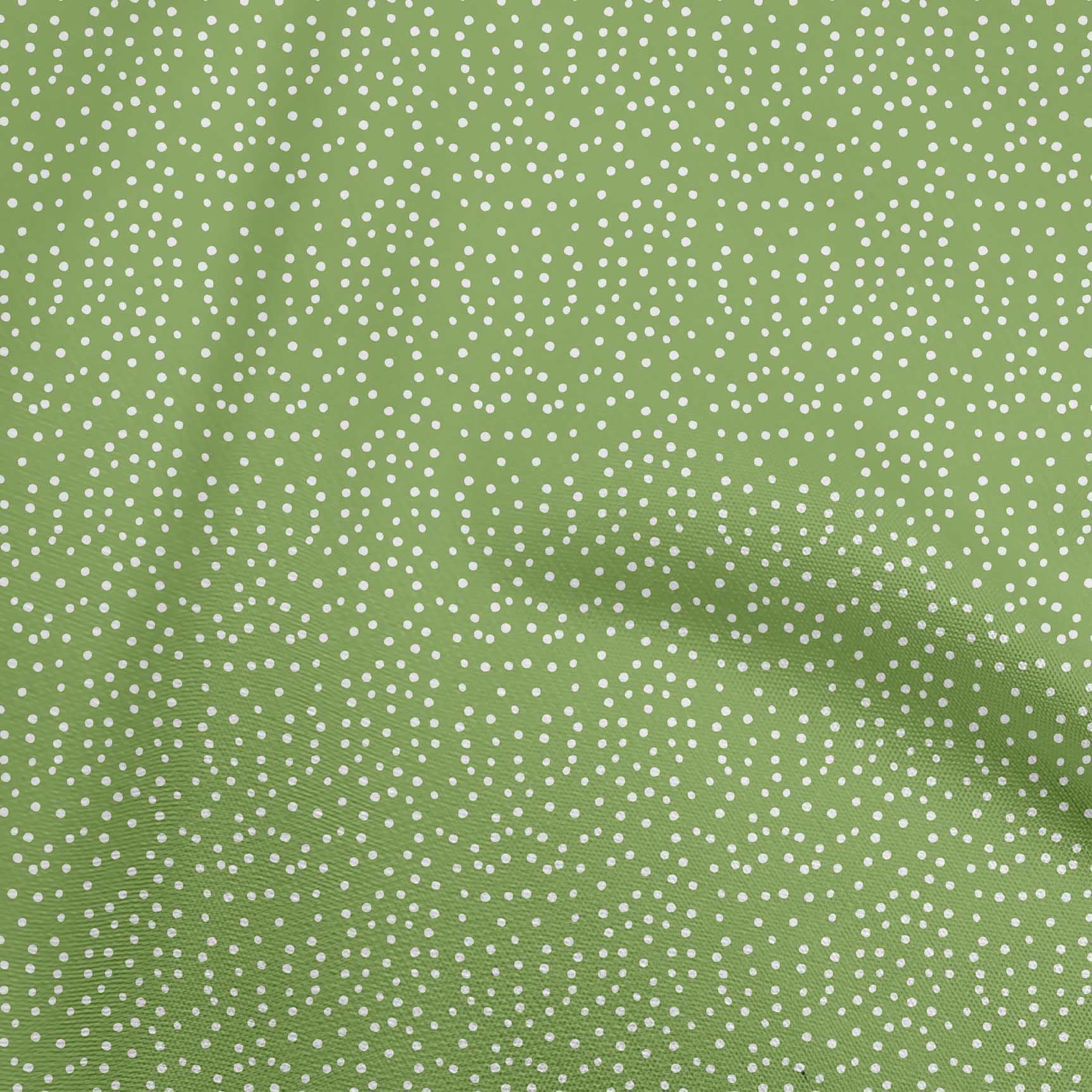 oneOone Velvet Pear Green Fabric Dot Sewing Material Print Fabric By ...