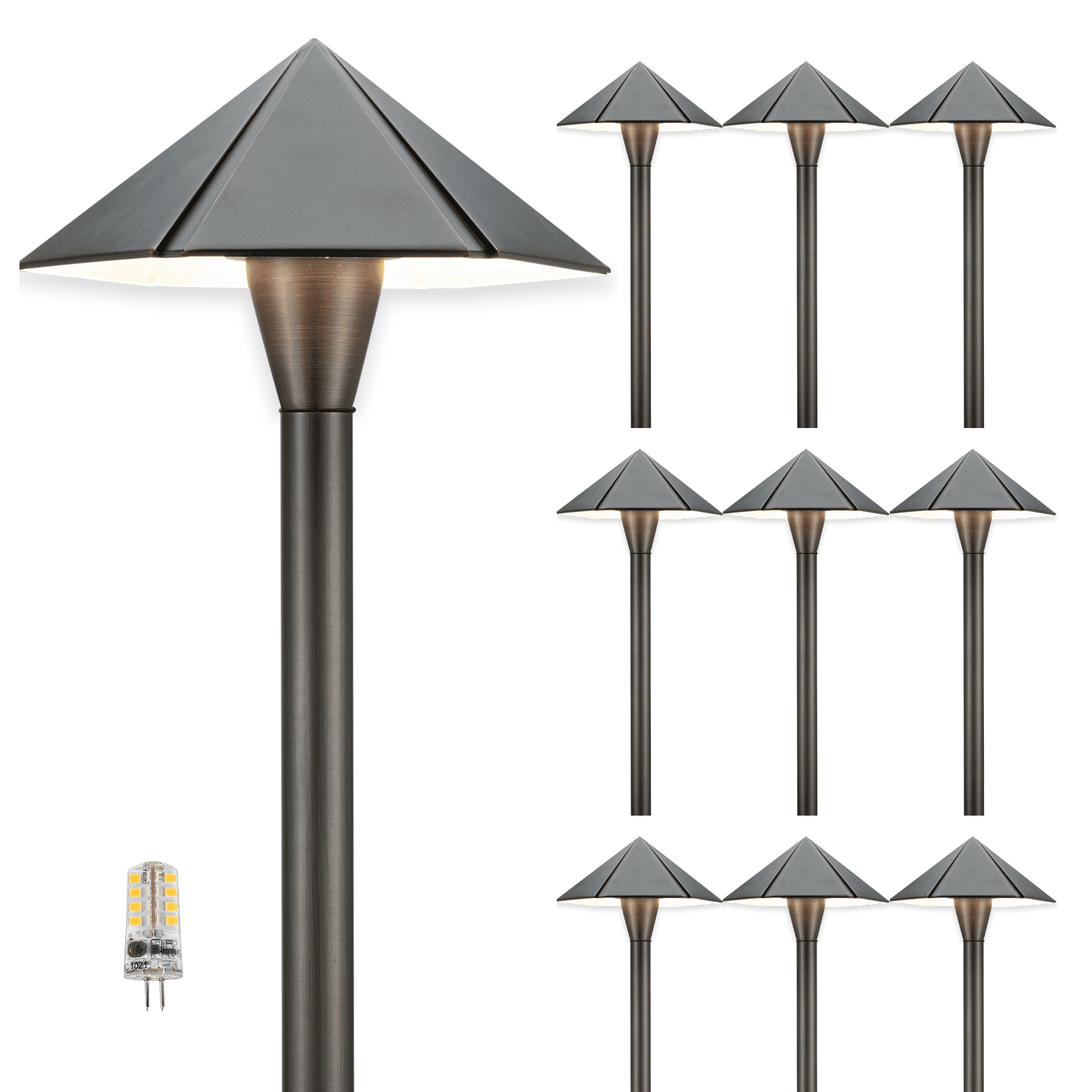 Gardenreet Brass Low Voltage Pathway Lights, 12V Outdoor LED Landscape ...