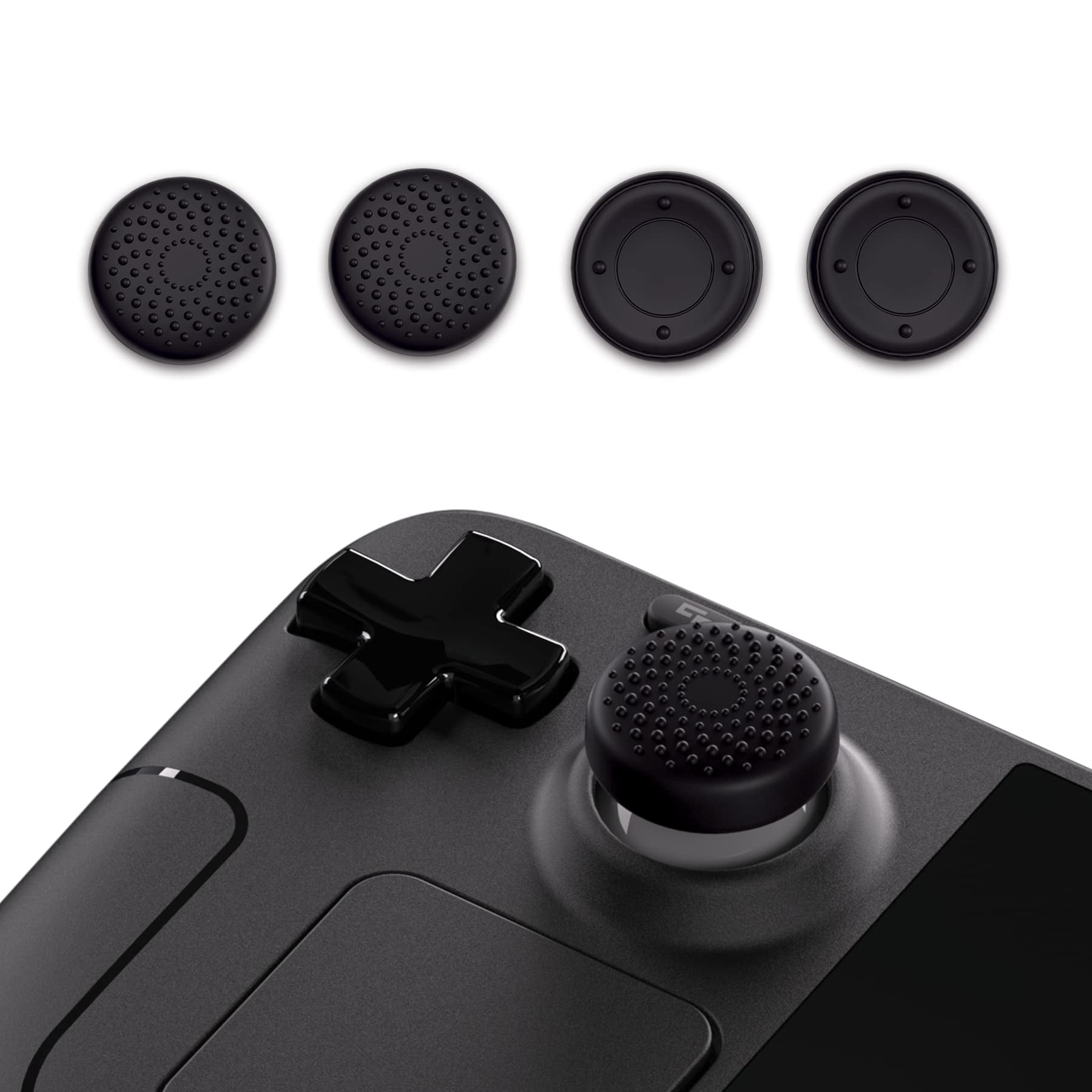 PlayVital Thumb Grip Caps for Steam Deck, Silicone Thumbsticks Grips ...
