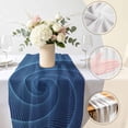 Abstract 4.5 ft Cheesecloth Table Runner for Wedding 19"x55", Blue ...