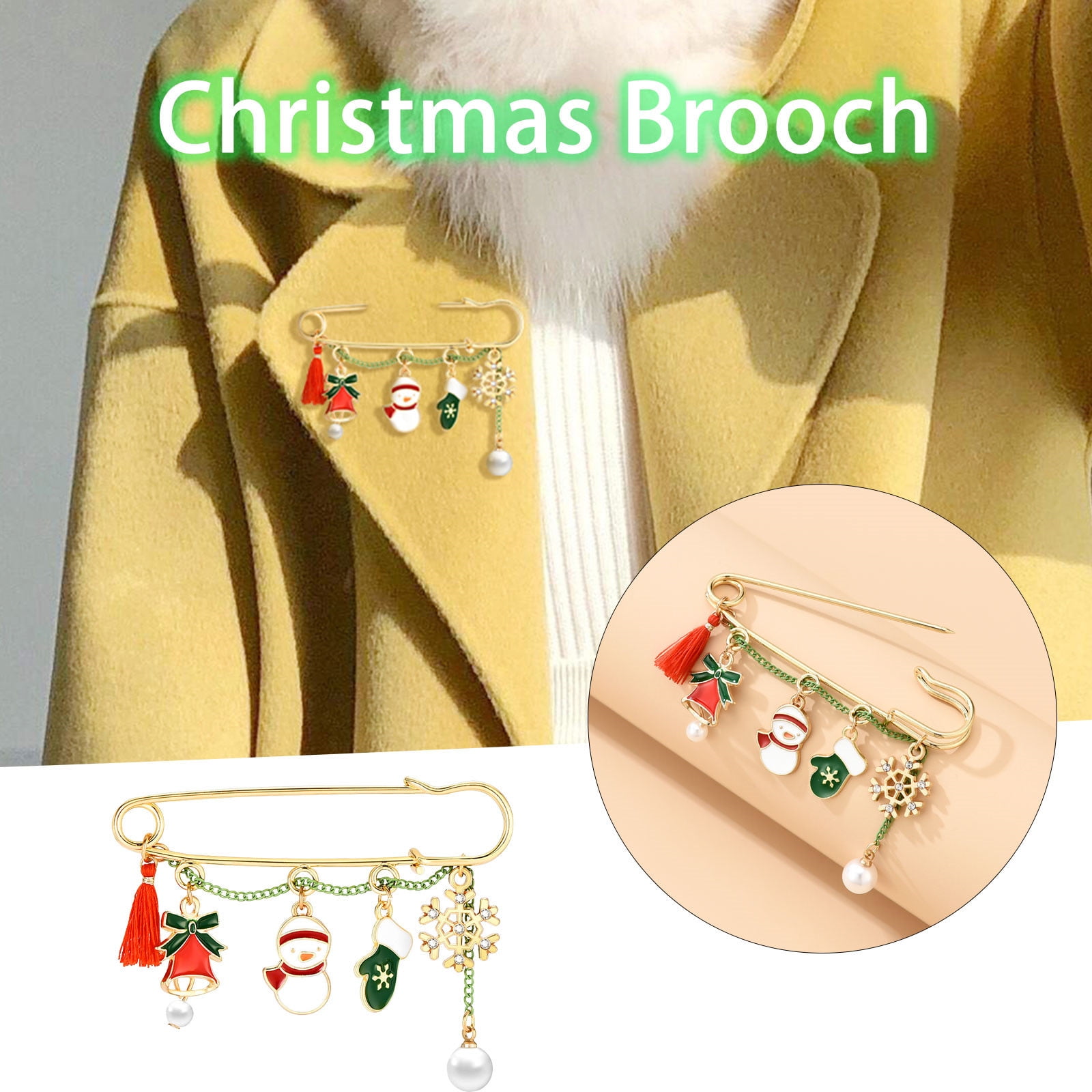 Click here for Fcbaudy Brooches For Women Christmas Decoration Fa... prices