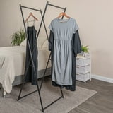 Household Essentials Valet Folding Clothes Rack, Strong Metal X-Frame ...