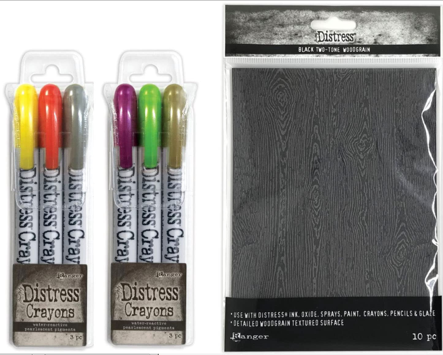 Tim Holtz Distress 2022 Pearlescent Crayons: Halloween Set #3 and #4 ...