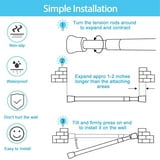 1/2/3 Pack Small Spring Tension Curtain Rod Thin Tension Rod No Drill ...