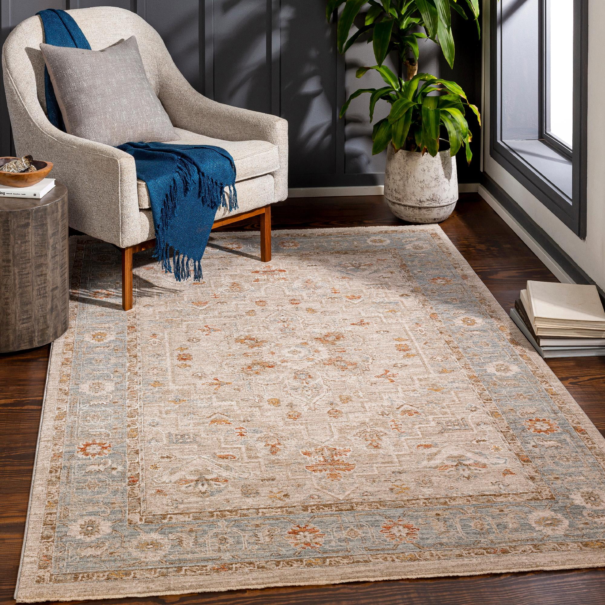 Mark&Day Area Rugs, 8x10 Schardam Traditional Denim Area Rug (7'10" x ...