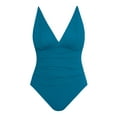 Time And Tru Womens And Plus Plunge V Neck One Piece Swimsuit Sizes