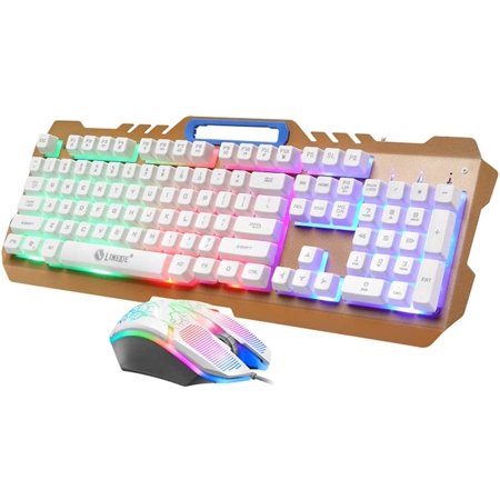 Keyboard and Mouse Set USB Wired LED Backlit Keyboard 104-key | Walmart ...