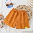 Children's Casual Breathable Five Quarter Pants Solid Color Pants ...