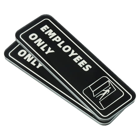 Uxcell Employee Only Sign 6"x2" Self Adhesive Door Information Sticker ...