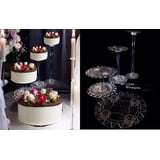 4 Tier Cake Stand Set, Heavy Duty Round Wedding Cake Cupcake Display ...