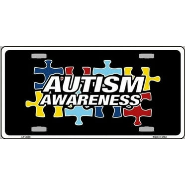 Autism Awareness Puzzle Piece Pattern License Plate Frame - Walmart.com