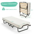 Gymax Thick & Foldable Rollaway Guest Bed with Memory Foam Mattress ...