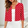 Stamzod Women's 3/4 Sleeve Cropped Cardigan Fashion Polka Dots Open ...