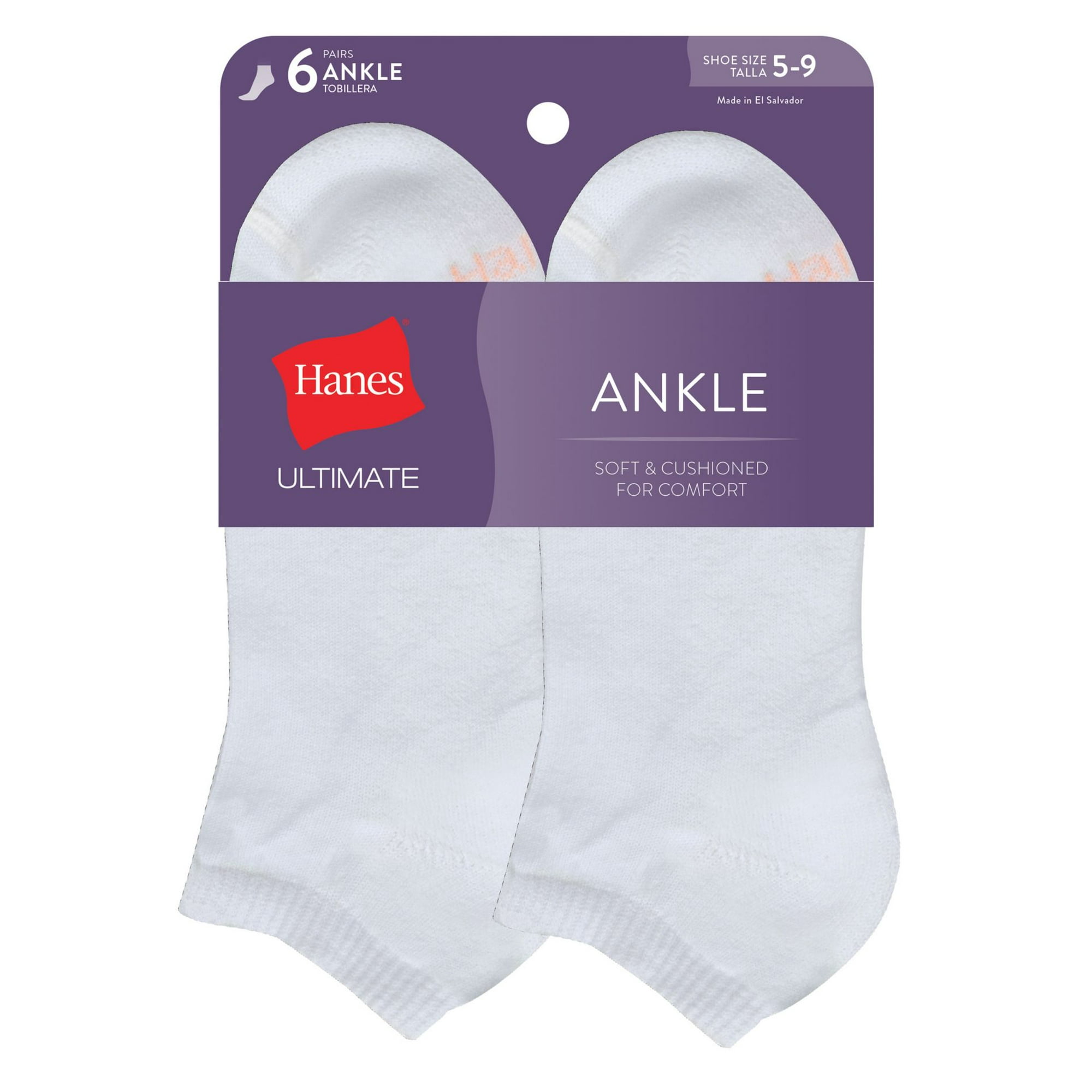 Click here for Hanes Women`s Ultimate 6-Pack Ankle Socks  5-9  Wh... prices