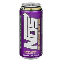 NOS High Performance Energy Drink, Grape Flavor, 16fl oz - Pack of 16 ...