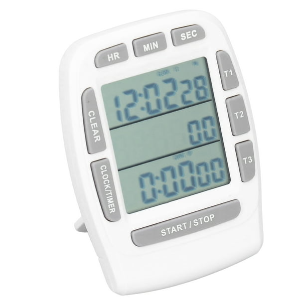3 Line Timer, Sound Reminding 4.0x4.4cm Screen Square LCD Display ...