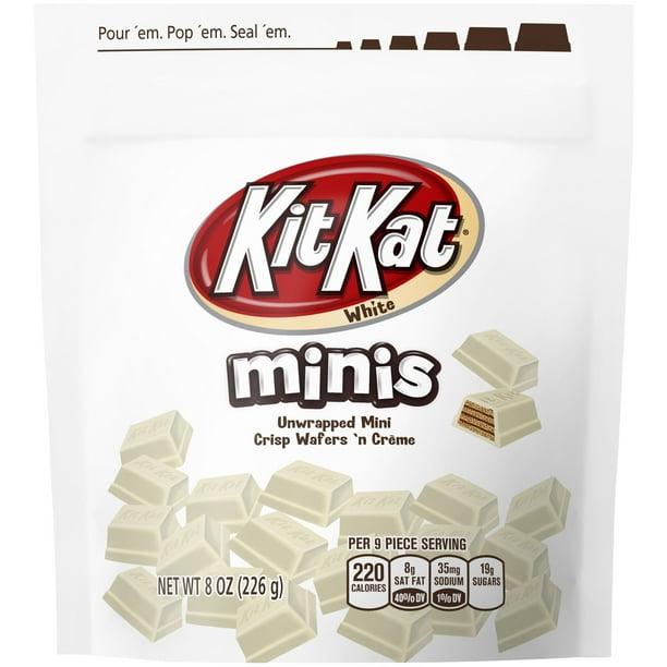 KitKat Minis White Chocolate Crisp Wafer Candy Bars, 8 Oz. - Walmart ...