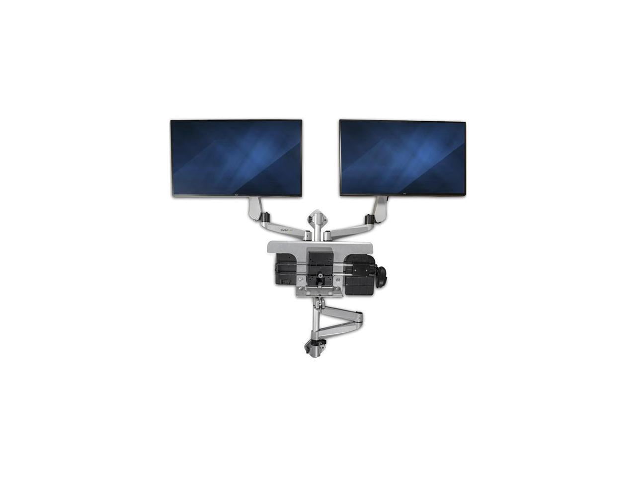 StarTech Dual Monitor Adjustable Wall Mount Computer Workstation ...