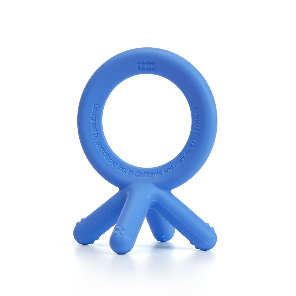 Click here for Comotomo Silicone Baby Teether - Blue One-Size prices