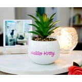 Sanrio Hello Kitty Ceramic Plant Pot with 3-Inch Mini Artificial ...