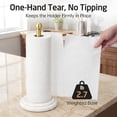 Brushed Gold Marble Paper Towel Holder Countertop with 2X Weighted Base ...