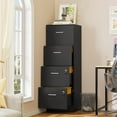 4-Drawer File Cabinet with Lock, Filing Cabinet for Letter A4-Sized ...