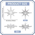 2Pcs Star Alloy Lapel Pins for Backpack Clothes Platinum 45.5x45.5mm ...