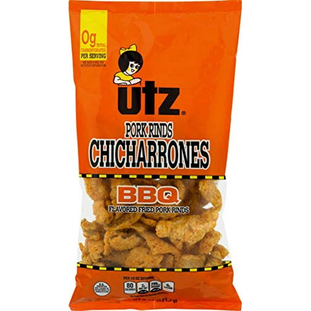 Utz BBQ Fried Pork Rinds Chicharrones, 12-Pack 5 oz. Bags - Walmart.com