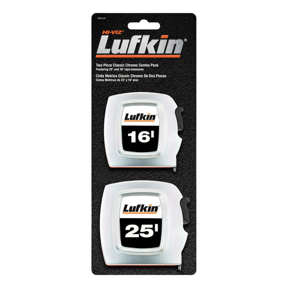 Lufkin 25 ft. L x 1 in. W Tape Measure Set Silver 1 pk - Walmart.com ...