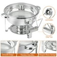 HomGarden 2 Pack 5Qt Round Chafing Dish Buffet Set Stainless Steel ...