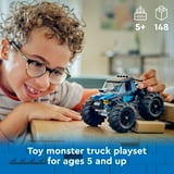 LEGO City Blue Monster Truck Off-Road Toy Playset with a Driver ...