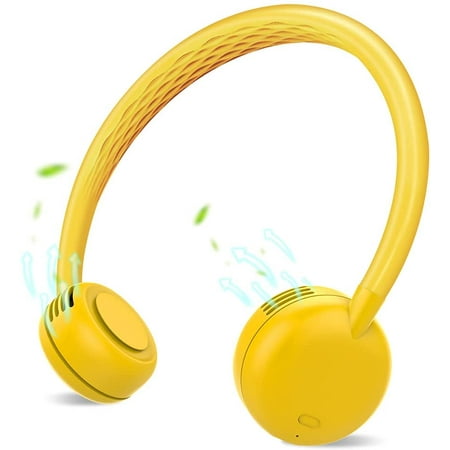 Portable Neck Fan, Bladeless USB Personal Fan, Headphone Design 360 ...