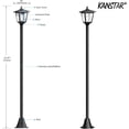 67" Vintage Solar Lamp Post Light, Waterproof Outdoor LED with ...