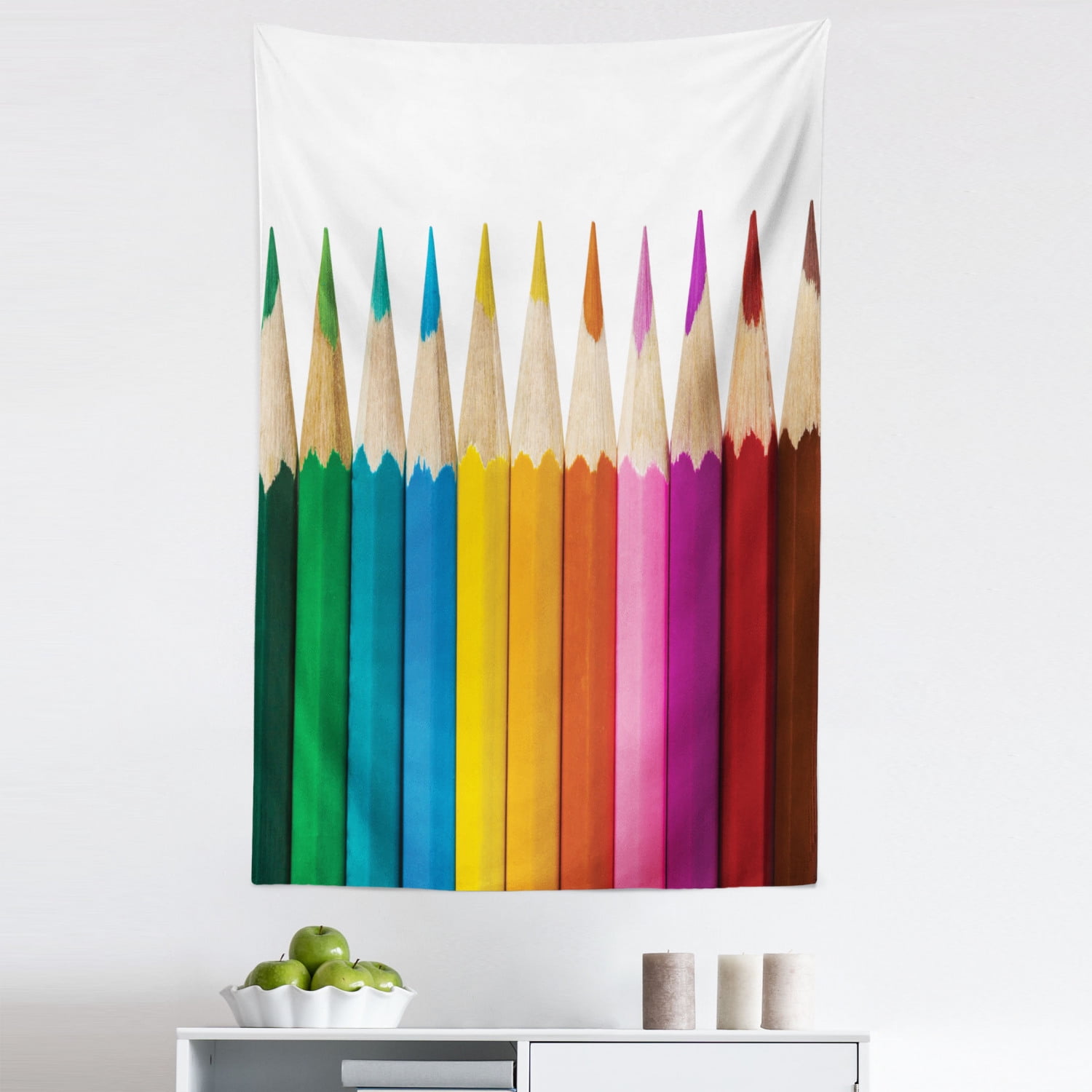 Science Tapestry, Creativity Themed Colorful Pencils for Painting Macro ...
