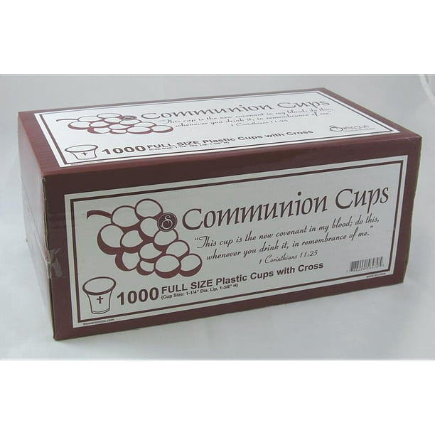 Swanson Communion Cups Clear with Cross 1 3/8 1000 CT (Other) - Walmart.com