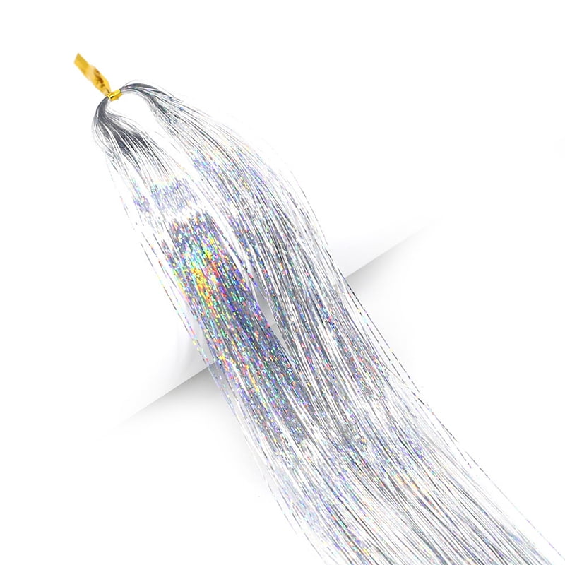 Alextreme Hair Tinsel Strands Sparkling Colored Straight Long Hair