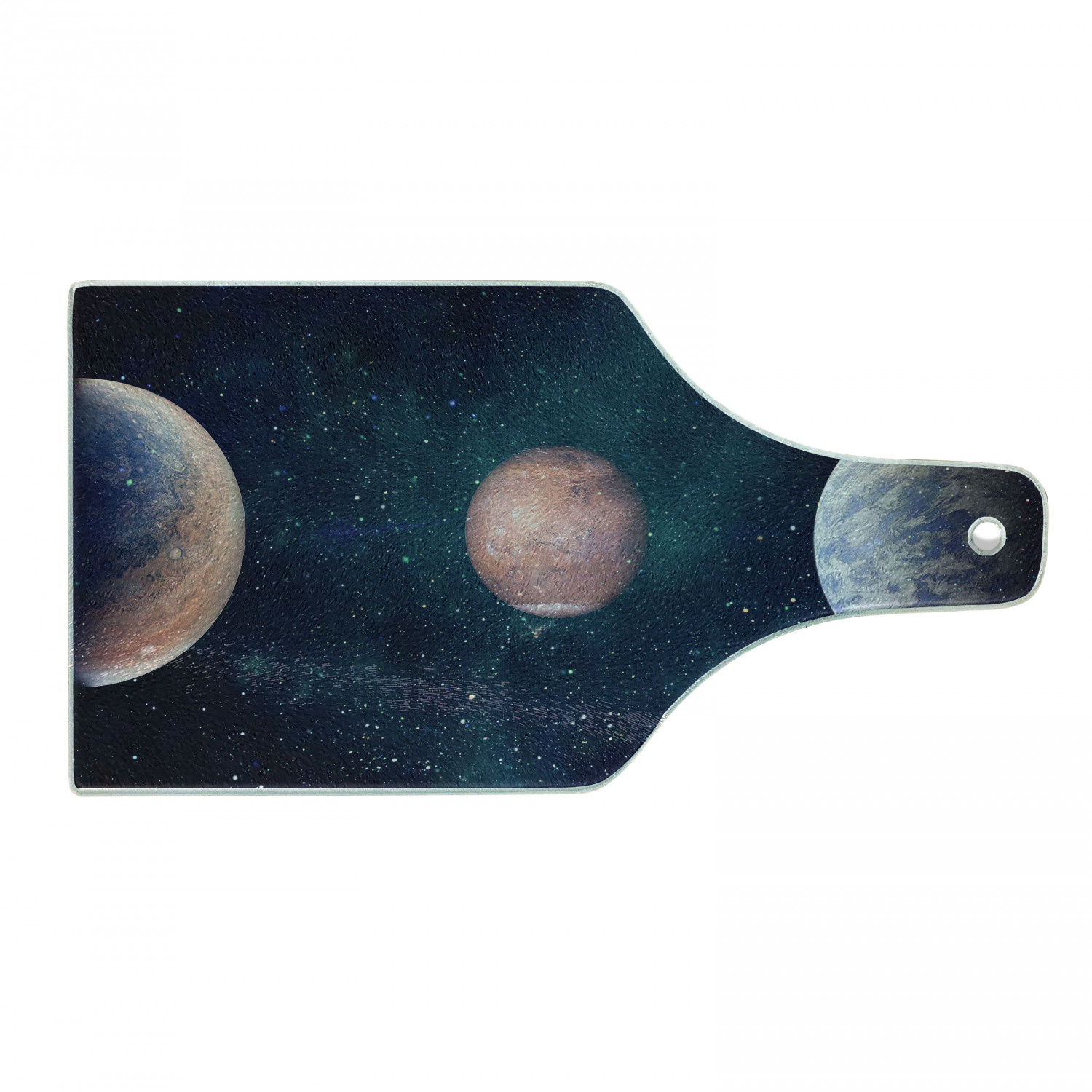 Astral Cutting Board, Outer Space Themed Illustration of Planets Starry ...