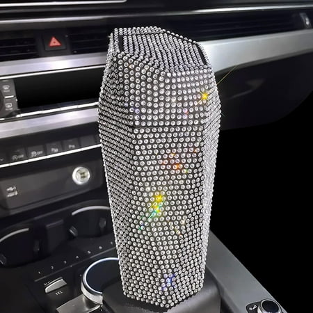 Bling Car Trash Can Trash Organizer With Lid Rhinestone Glitter Auto ...
