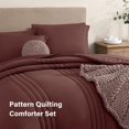 Queen 7-Piece Comforter Set - Dark Red All Seasons Bedding Set with ...