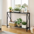 asdfgh Console Table, 2-Tier Entryway Table, 41.8”L Narrow Sofa Tables ...