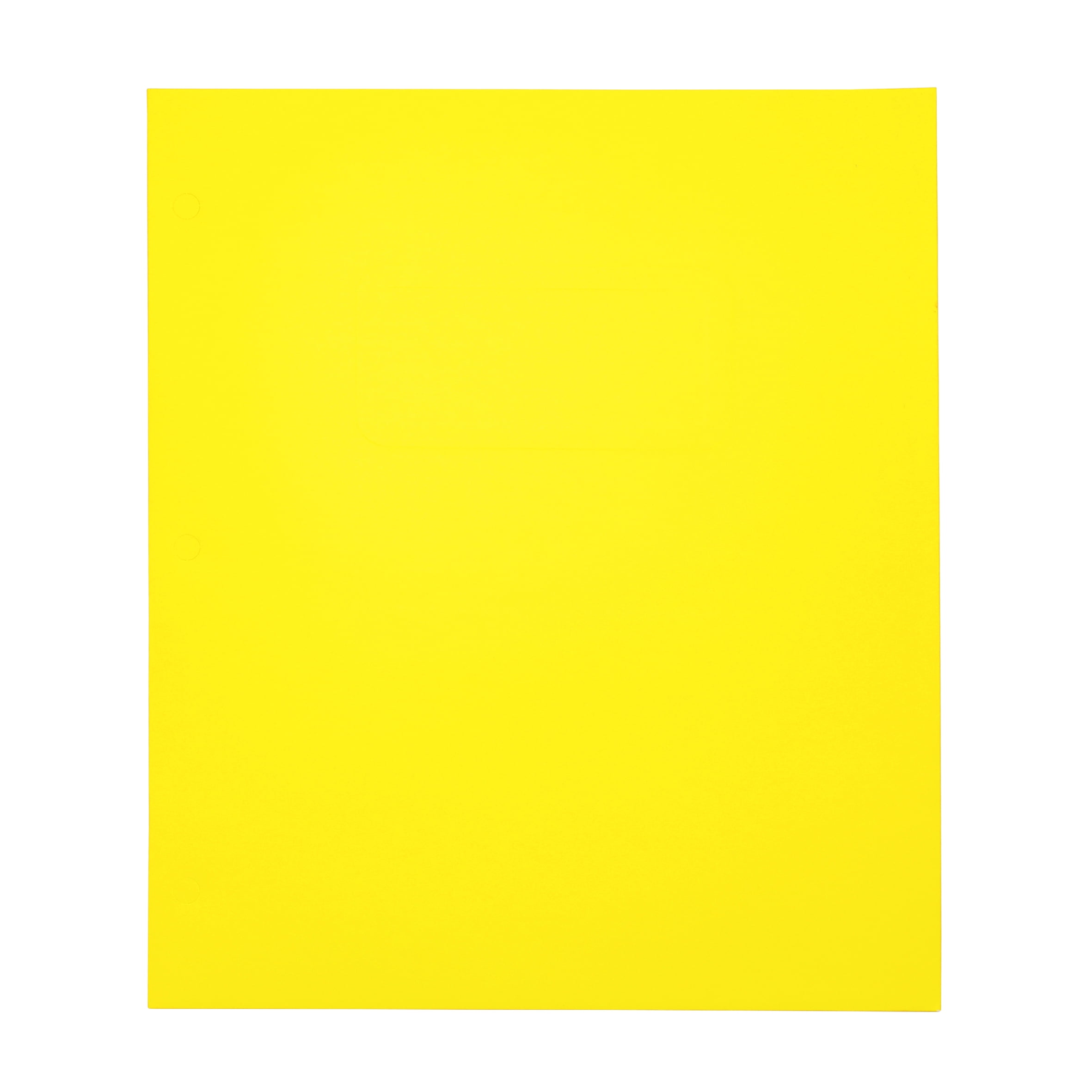 Pen + Gear Two Pocket Paper Folder, Solid Yellow Color, Letter Size ...