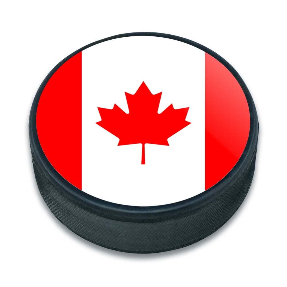 Canada National Country Flag Ice Hockey Puck