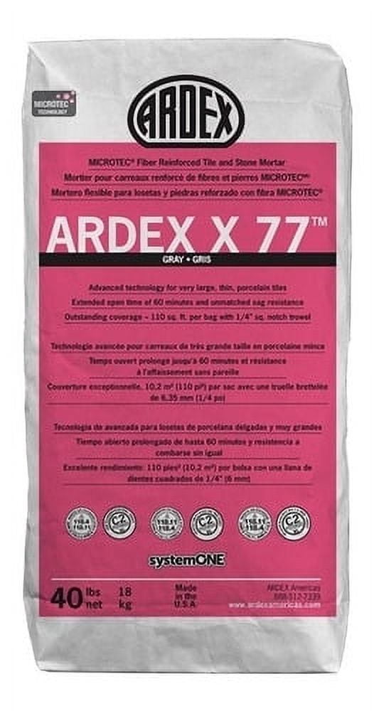 ADHESIVO ARDEX X77 GREY 40LBS #12537 | Walmart en línea