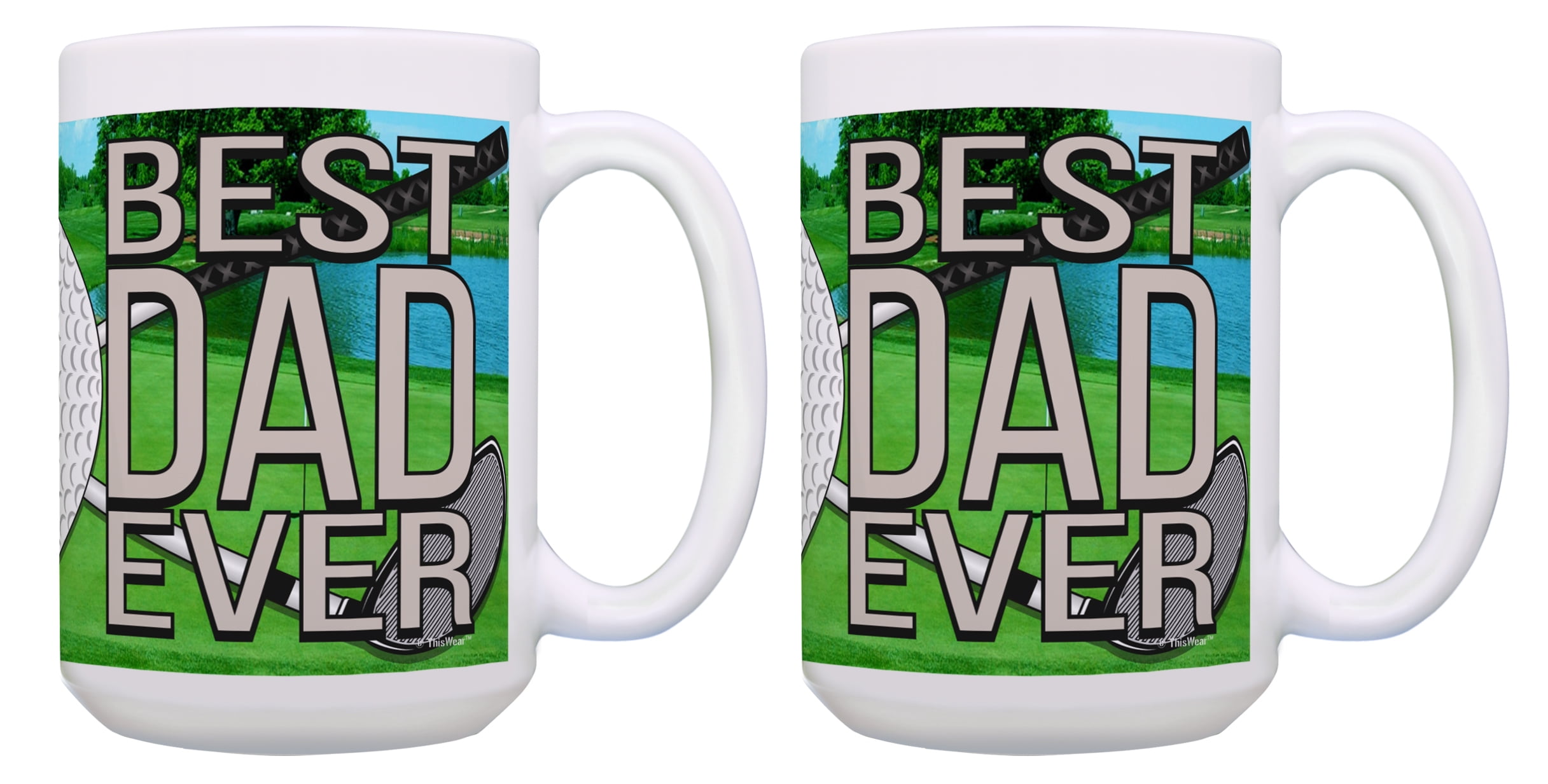 ThisWear Best Dad Mug Best Dad Ever Mug Best Dad Golf Mug for Dad 2 ...