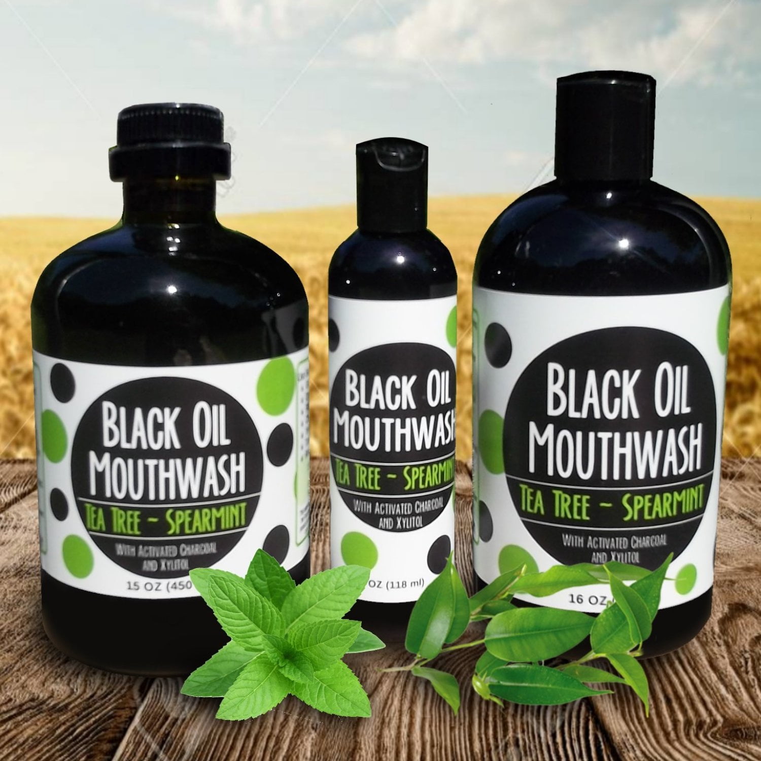 Black Oil Mouthwash for Oil Pulling w/Powerful Xylitol & Activated ...