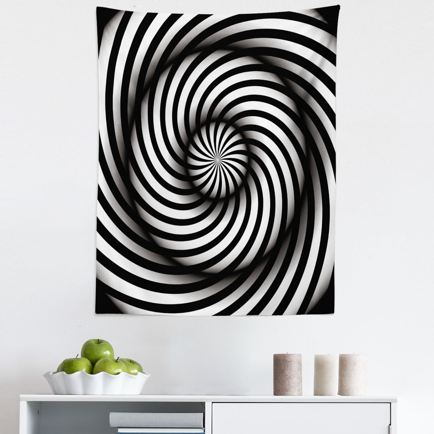 Spires Tapestry, Minimalist Hypnotic Vortex Curve in a Twisted ...